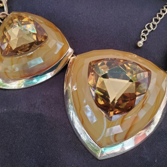 Jewelry | Multishades Of Gold Gaudy Bling Statement Necklace Faux ...